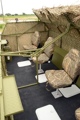 Duck blind placement for a successful hunt.